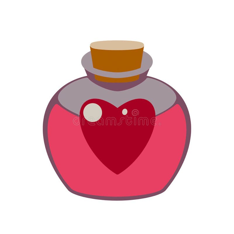 Love Potion on White Background Stock Illustration - Illustration of ...