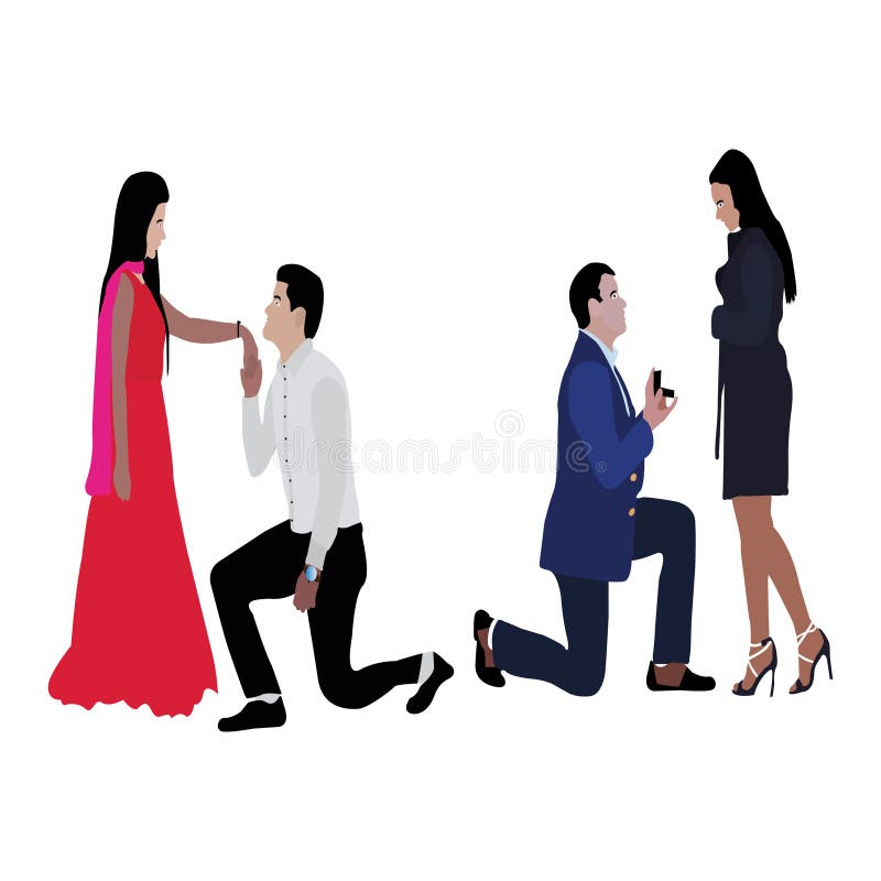 Love Proposal Vector Avatar Art Stock Vector - Illustration of play ...