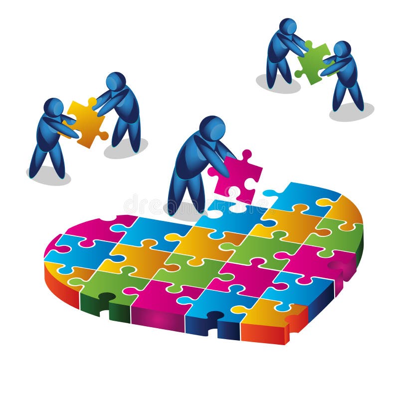 Love puzzle - vector stock vector. Illustration of color - 9175295