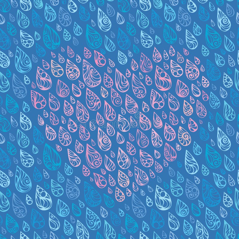 Raindrops Heart Stock Illustrations – 174 Raindrops Heart Stock ...