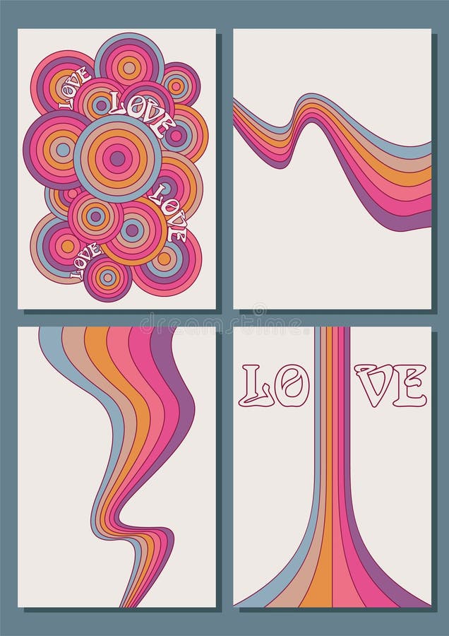 Love and Rainbows Vintage Backgrounds Stock Vector - Illustration of ...
