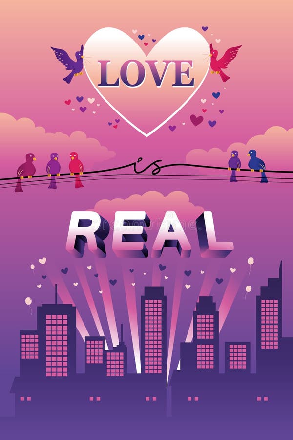 Love is real design stock vector. Illustration of cartoon - 36798416