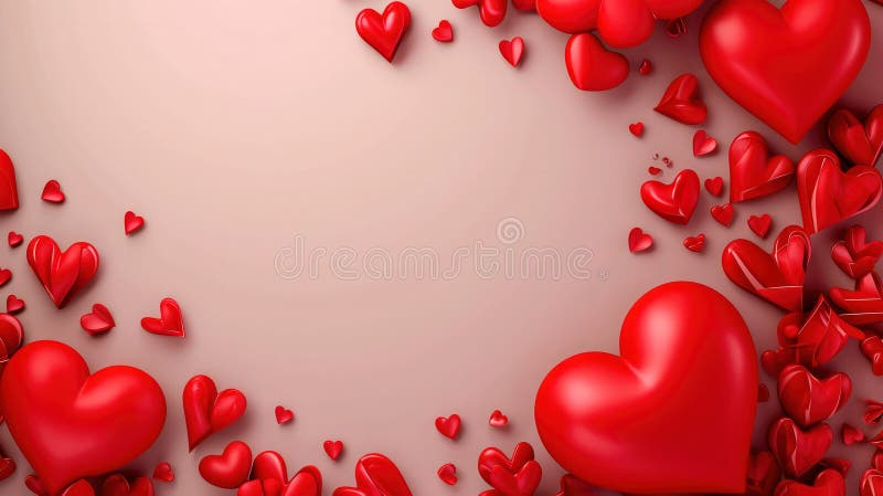 Love Red Heart Frame Background Stock Image - Image of decoration, sign ...