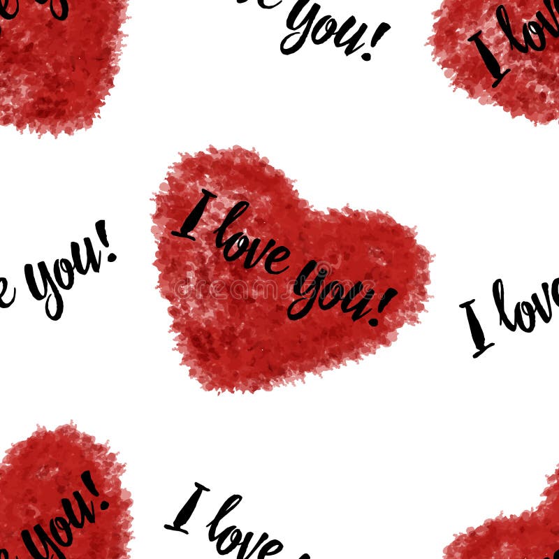 Love Red Heart Seamless Pattern Stock Vector - Illustration of pattern ...