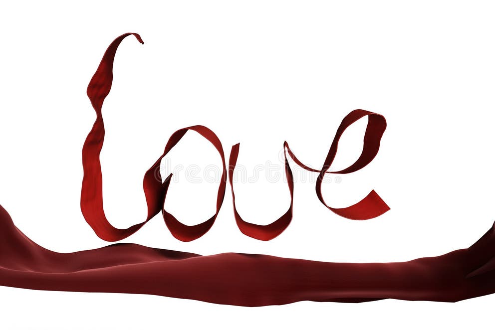 Love red ribbon stock illustration. Illustration of love - 87839245