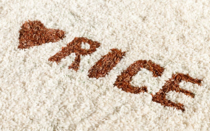 I love rice stock image. Image of natural, inscription - 42105133