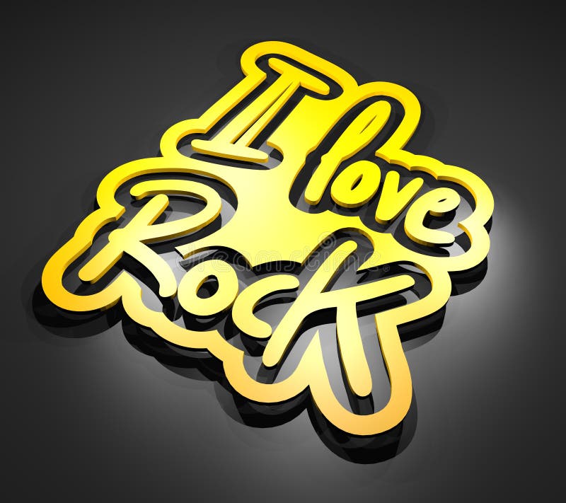 Love rock stock illustration. Illustration of banner - 42283440