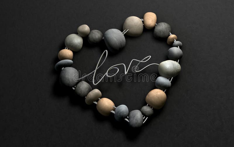 Love Rocks Your Heart, Naturally Stock Illustration - Illustration of ...