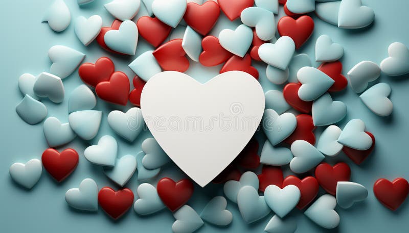 Love, Romance, and Passion Symbolize a Bright, Large Heart Generated by ...