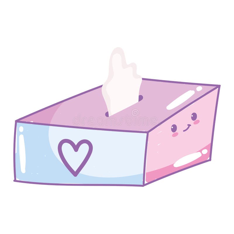 Love Romantic Tissue Box in Cartoon Style Design Stock Vector ...