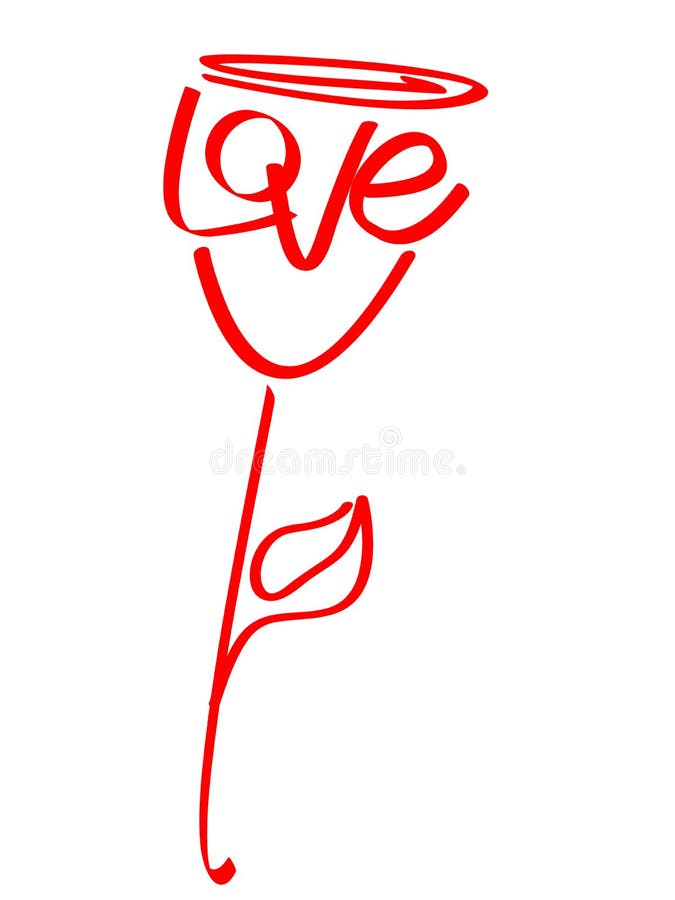 Love rose stock vector. Illustration of sign, ornament - 22965156