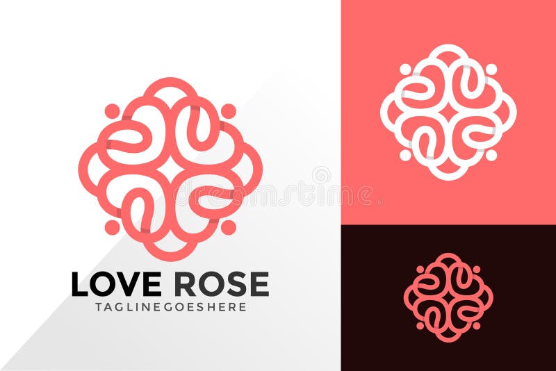 Love Rose Logo Design, Abstract Logos Designs Concept for Template ...