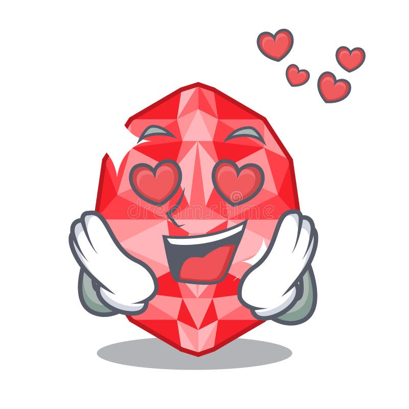 In Love Ruby Gems Above Cartoon Dressing Table Stock Vector ...