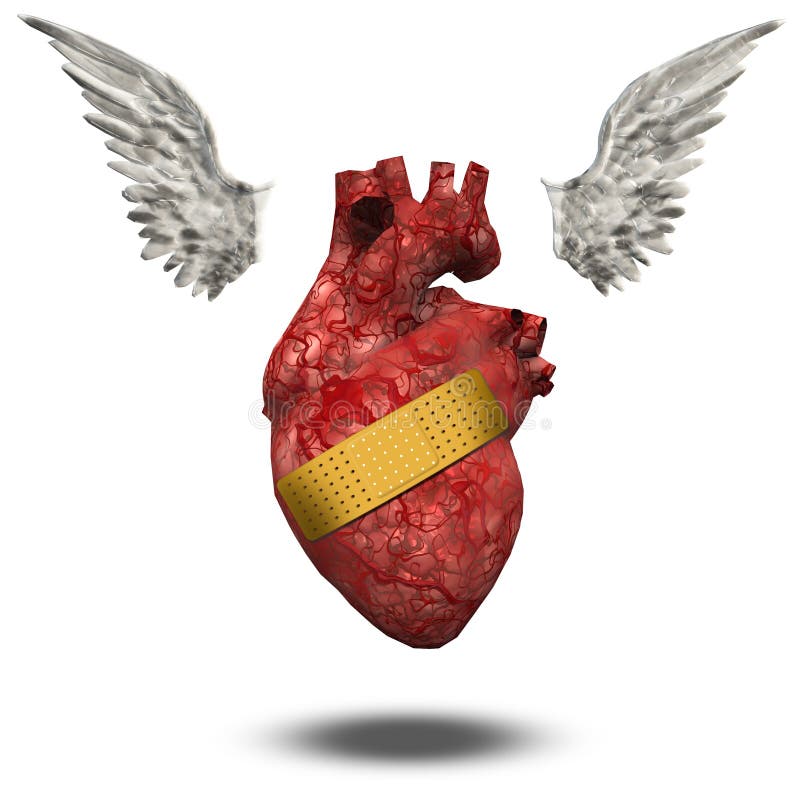 Heart Attack or Wounded Heart Stock Illustration - Illustration of ...