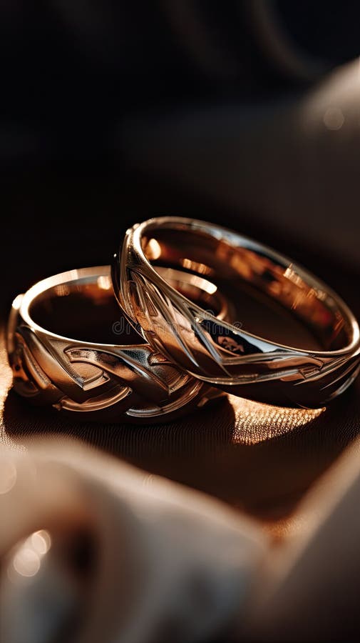Love S Infinity: Wedding Rings. Generative AI Stock Illustration ...