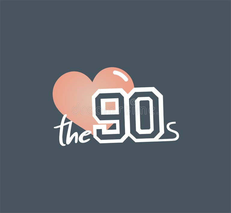 Love 90s message symbol stock vector. Illustration of badge - 273258737