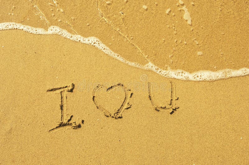 Love in the sand stock image. Image of season, sand, sense - 14348819