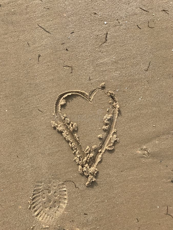 I Love You in Sand by Couple Stock Photo - Image of couple, explore ...