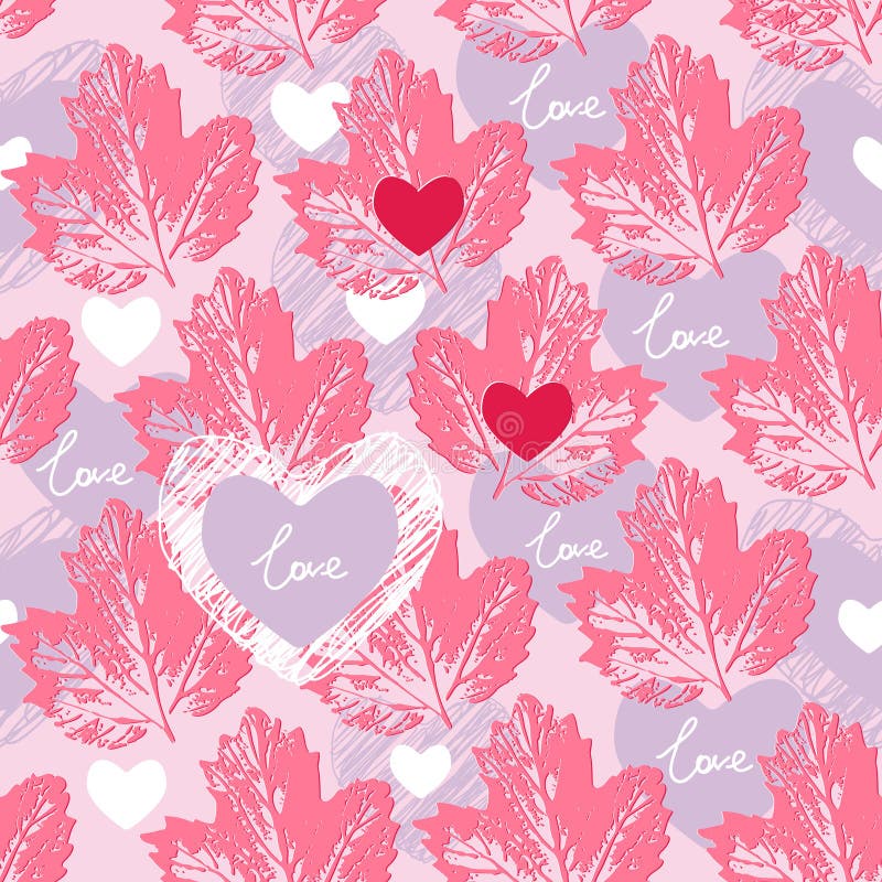 Love Seamless Pattern. Decorative, Background Stock Vector ...