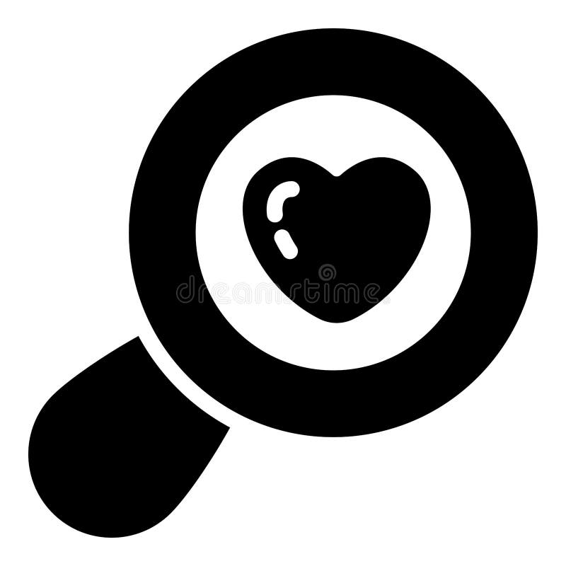 Love search, find black stock vector. Illustration of isolated - 260260240