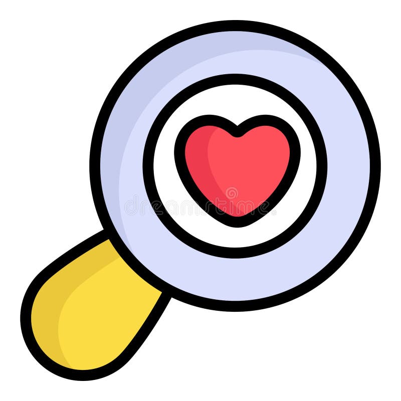 Love Search, Find Color Line Stock Vector - Illustration of heart ...