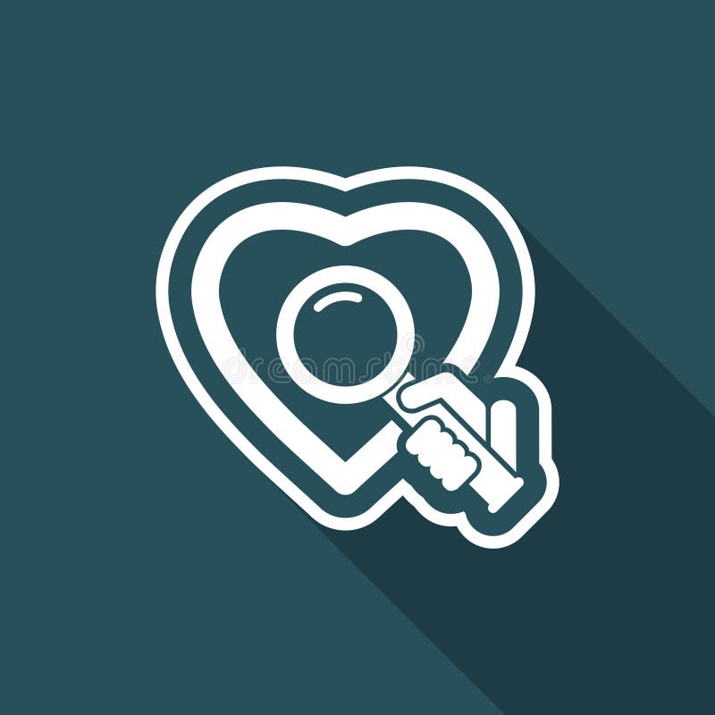 Love search stock vector. Illustration of internet, glass - 118520626