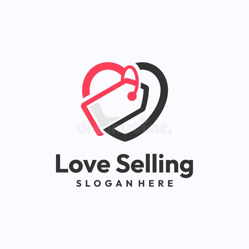 Love Selling Logo Design Template Stock Illustration - Illustration of ...