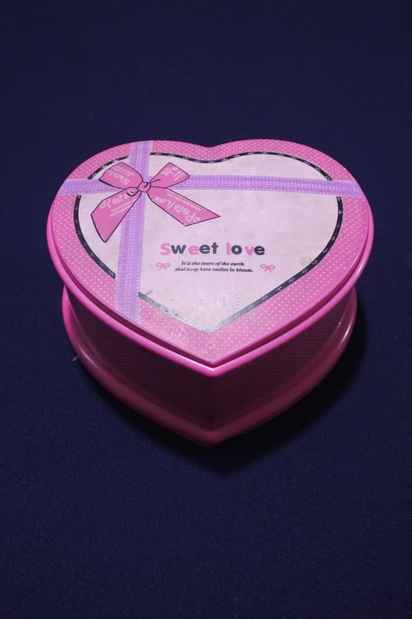 Love Shaped Gift Box Suitable for Couples Stock Image - Image of text ...