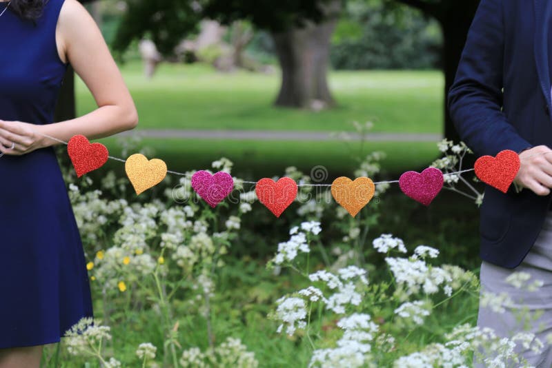 Love shapes on a string stock image. Image of orange - 54549921