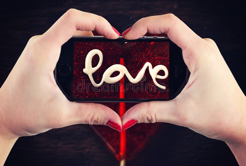 Love sign stock photo. Image of icons, mobile, heart - 48702298