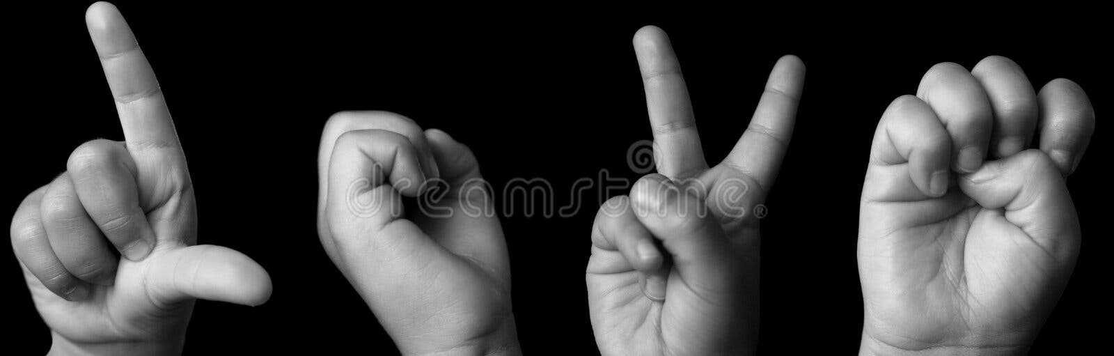 Love in Sign Language stock photo. Image of hearing, emotion - 3636752
