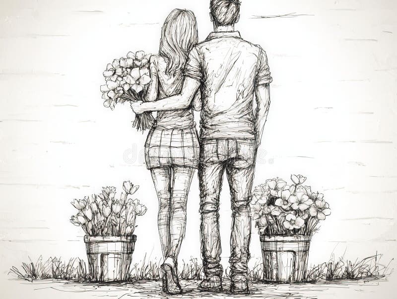 Love Sketch: an Affectionate Depiction Symbolizing Love through Various ...