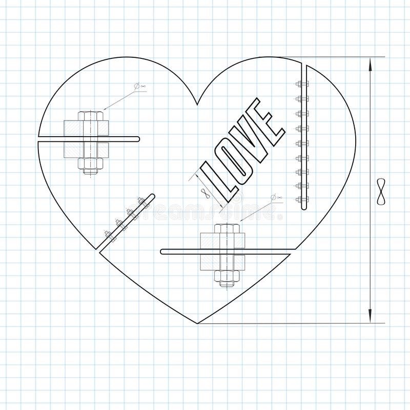Love sketch stock vector. Illustration of square, loving - 84573235
