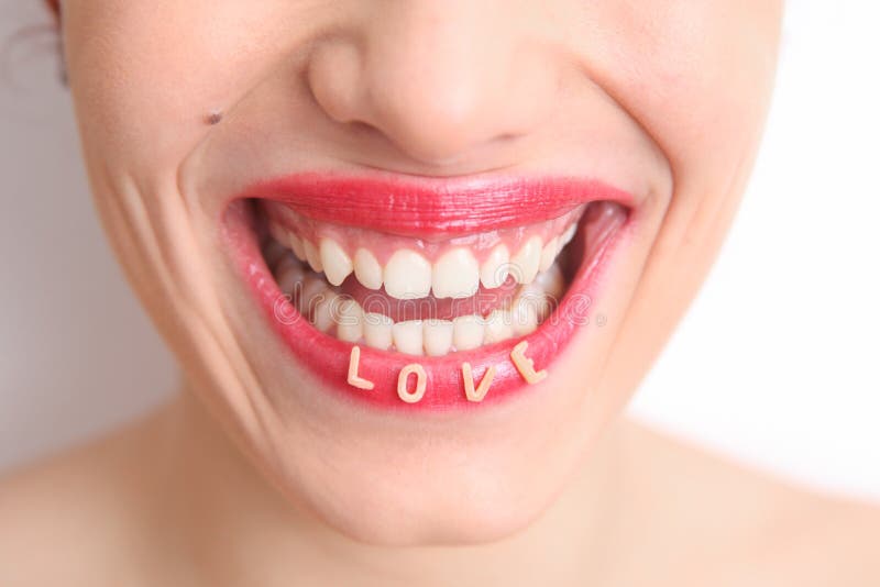Love smile stock photo. Image of lipstick, seductive - 17750314