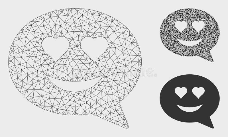 Love Smiley Message Vector Mesh Wire Frame Model and Triangle Mosaic ... Love Smiley Message Vector Mesh Wire Frame Model and Triangle Mosaic ...