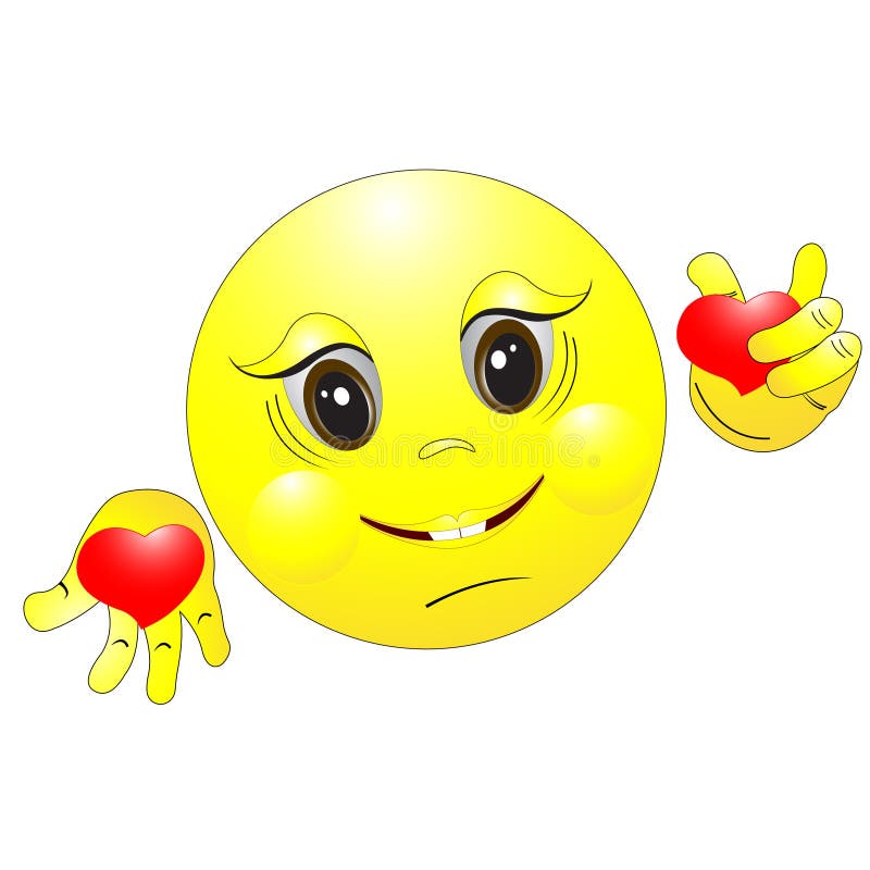 Love of a smilie. stock vector. Illustration of face - 56510830