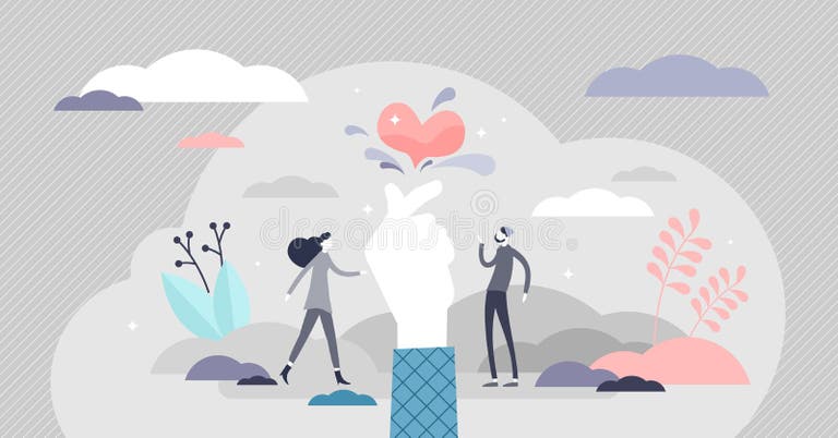 Love Snap Vector Illustration. Magic Heart Moment Flat Tiny Persons ...