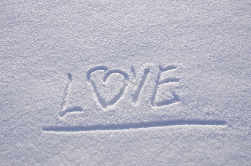 Love Snow Winter Concept Expression Feelings Stock Photo - Image of ...