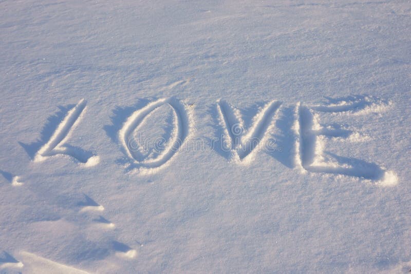 Love in the snow stock photo. Image of cold, winter, symbol - 50380548