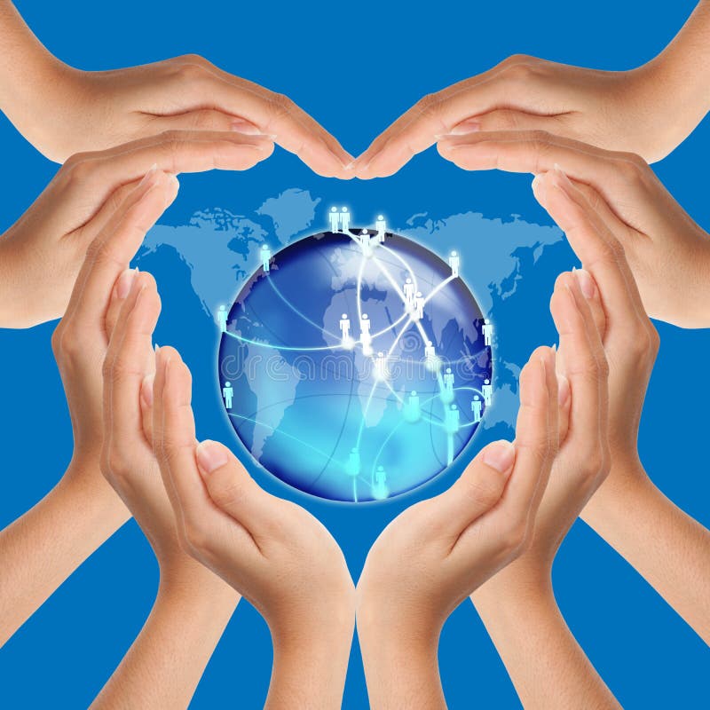 Social Network Concept of Happy Group of Fingerf Stock Image - Image of ...