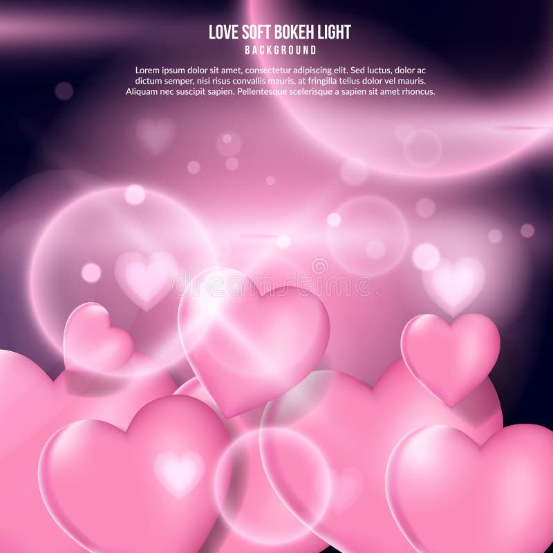 Love Soft Bokeh Light Effect Vector Illustration Stock Illustration ...