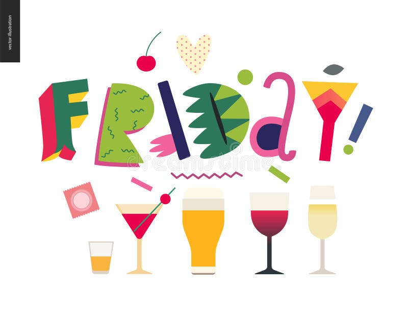 Friday Drinks Stock Illustrations – 151 Friday Drinks Stock ...