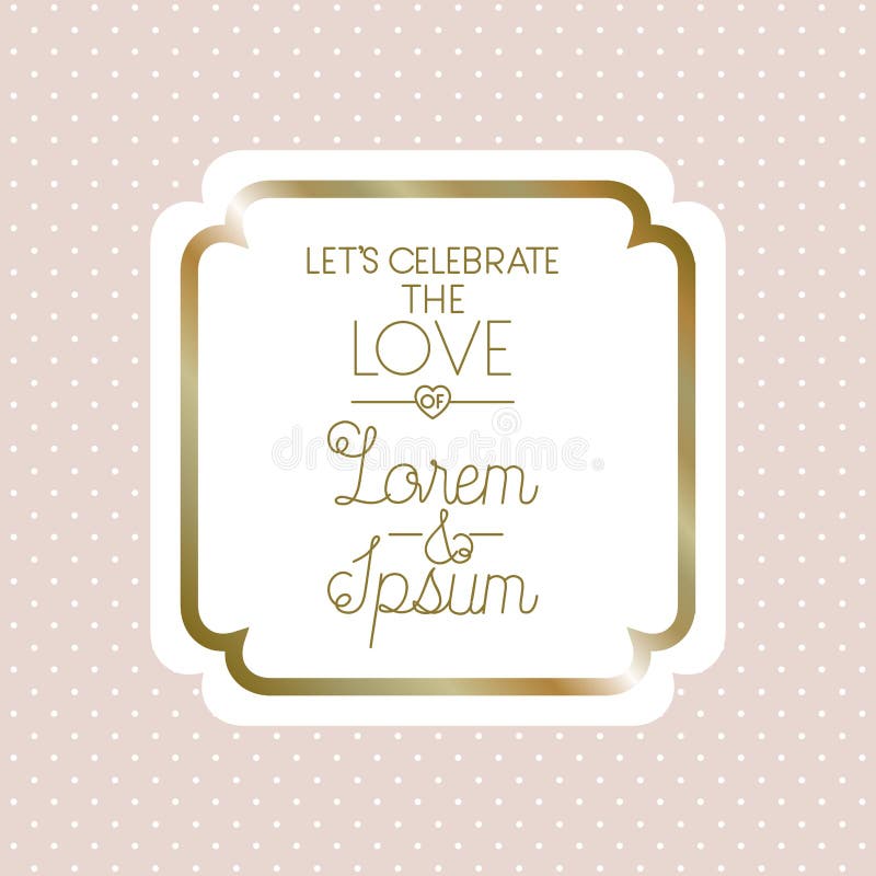 Love Square Frame Decoration Stock Vector - Illustration of love ...