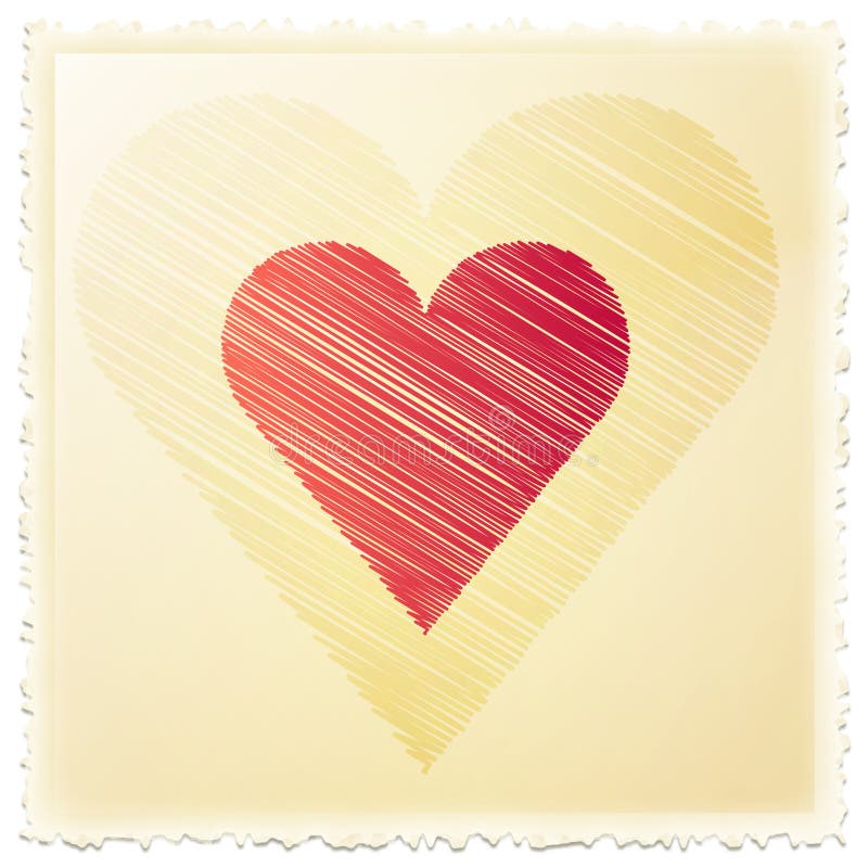 Love stamp stock vector. Illustration of heart, affectionate - 18042813