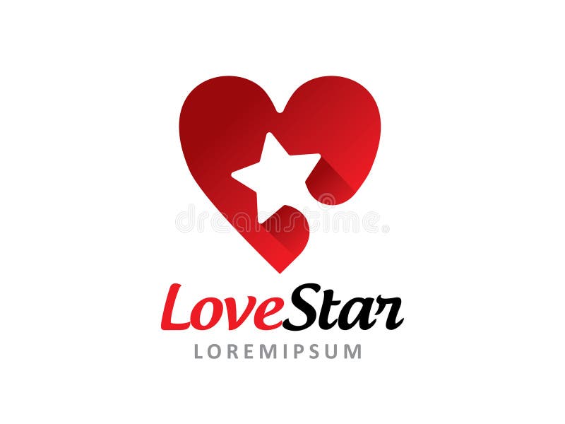 Love and Star Logo Symbol or Icon Template Stock Vector - Illustration ...
