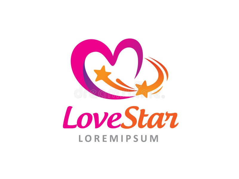 Love Star Logo Symbol or Icon Template Stock Vector - Illustration of ...