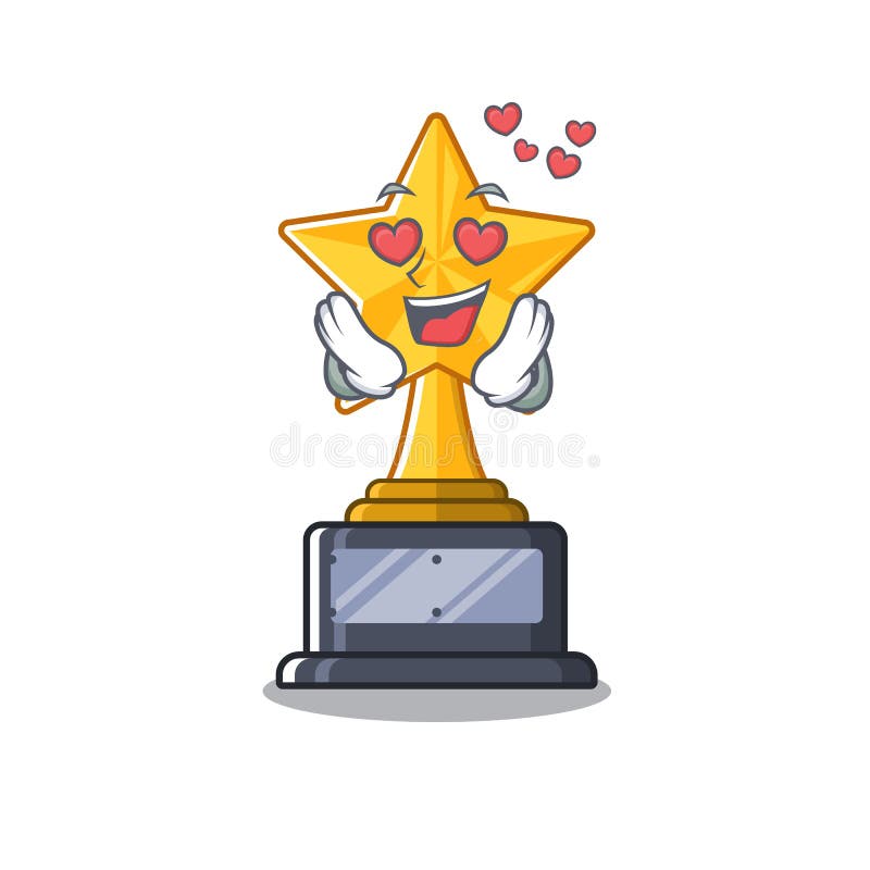 In Love Star Trophy Isolated in the Cartoon Stock Vector - Illustration ...