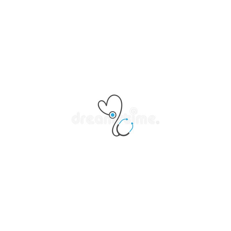 Love Stethoscope Medical Logo Stock Vector - Illustration of clinic ...