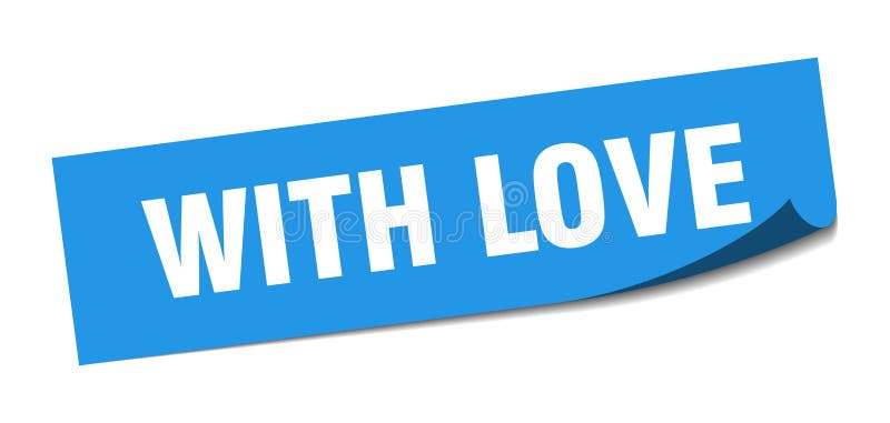 With Love Sticker. with Love Square Isolated Sign Stock Vector ...