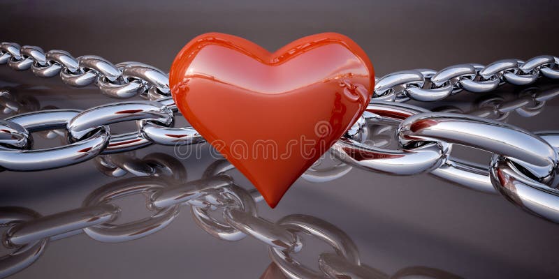 Love is a strong link stock illustration. Illustration of declaration ...